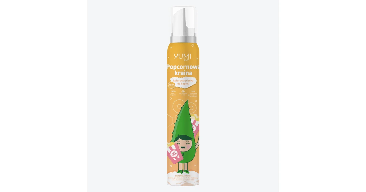 Yumi Kids Popcornowa kraina. Kolorowa pianka do kąpieli 250 ml - Yumi